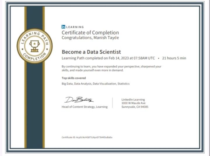 Manish Tayde on LinkedIn: #dataanalysis #datasciences Manish Tayde on LinkedIn: #dataanalysis #datasciences