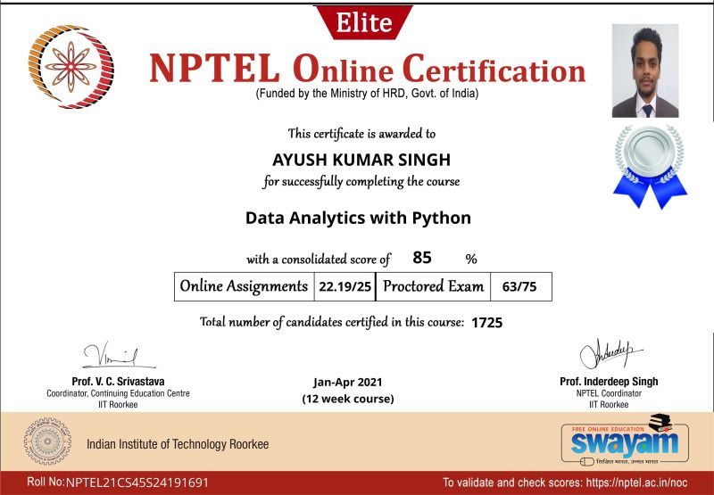 Ayush Kumar Singh on LinkedIn: #nptel #python #dataanalytics # ... Ayush Kumar Singh on LinkedIn: #nptel #python #dataanalytics # ...