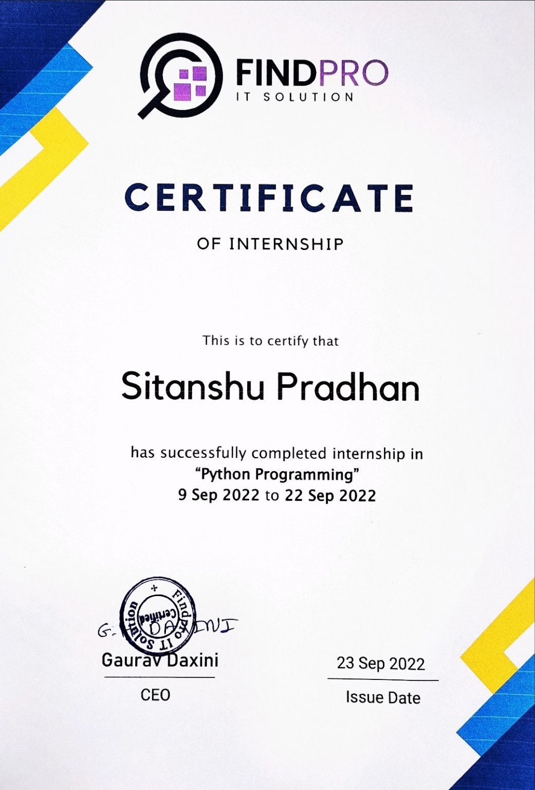 Sitanshu Pradhan on LinkedIn: #python #internship #pythonprogramming # ... Sitanshu Pradhan on LinkedIn: #python #internship #pythonprogramming # ...
