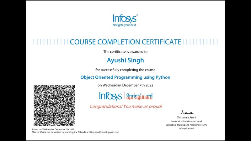 Ayushi Singh on LinkedIn: Object Oriented Programming using Python Ayushi Singh on LinkedIn: Object Oriented Programming using Python