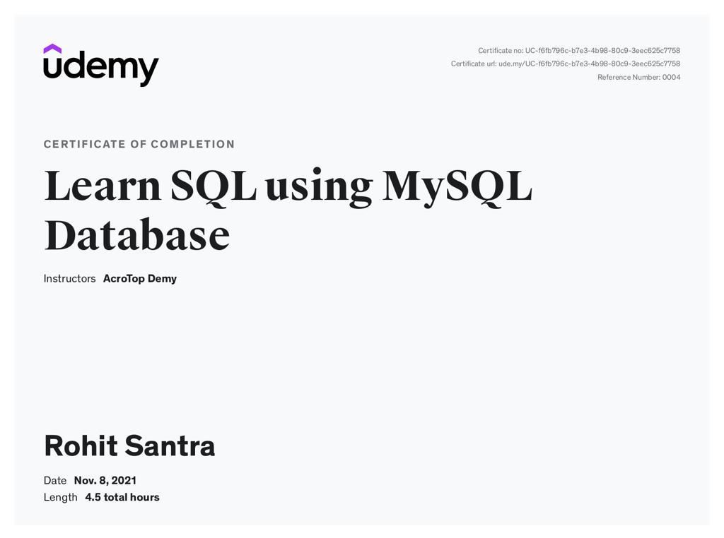 Rohit Santra on LinkedIn: #sql #sqlqueries #mysql Rohit Santra on LinkedIn: #sql #sqlqueries #mysql