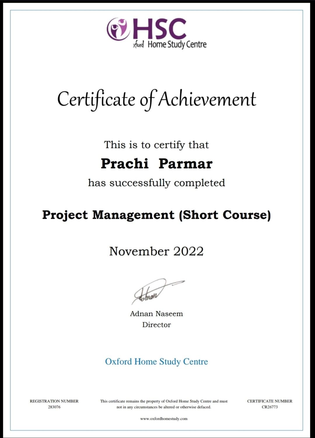 Prachi Parmar on LinkedIn: #onemore #certificate Prachi Parmar on LinkedIn: #onemore #certificate