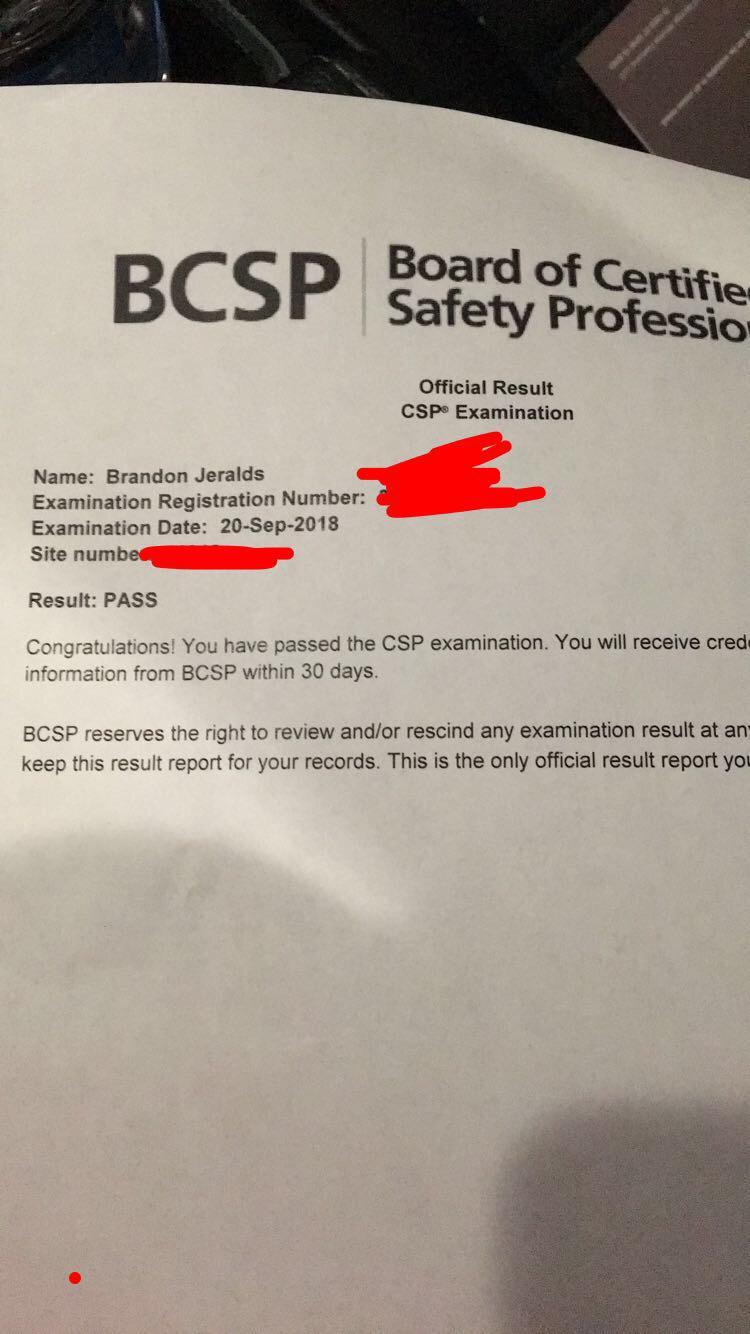 Brandon Jeralds, CSP, CIT, CUSP, EPSE, ARM on LinkedIn: Passed the CSP ... Brandon Jeralds, CSP, CIT, CUSP, EPSE, ARM on LinkedIn: Passed the CSP ...
