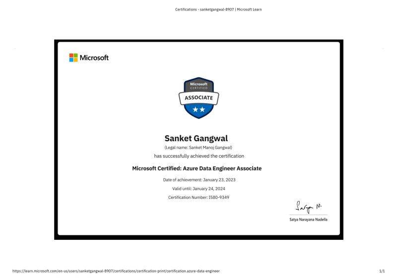 Sanket Gangwal on LinkedIn: #microsoft #share #data #engineer #azure # ... Sanket Gangwal on LinkedIn: #microsoft #share #data #engineer #azure # ...