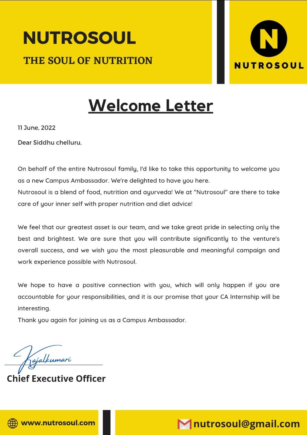Siddhu Chelluru on LinkedIn: #opportunity #nutrosoul #campusambassador Siddhu Chelluru on LinkedIn: #opportunity #nutrosoul #campusambassador