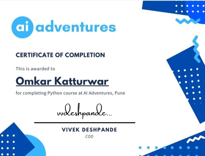 Omkar Katturwar on LinkedIn: #aiadventures #python Omkar Katturwar on LinkedIn: #aiadventures #python