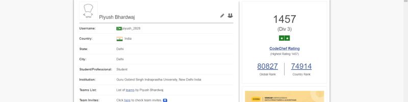 Piyush Bhardwaj on LinkedIn: #codechef #competitiveprogramming Piyush Bhardwaj on LinkedIn: #codechef #competitiveprogramming
