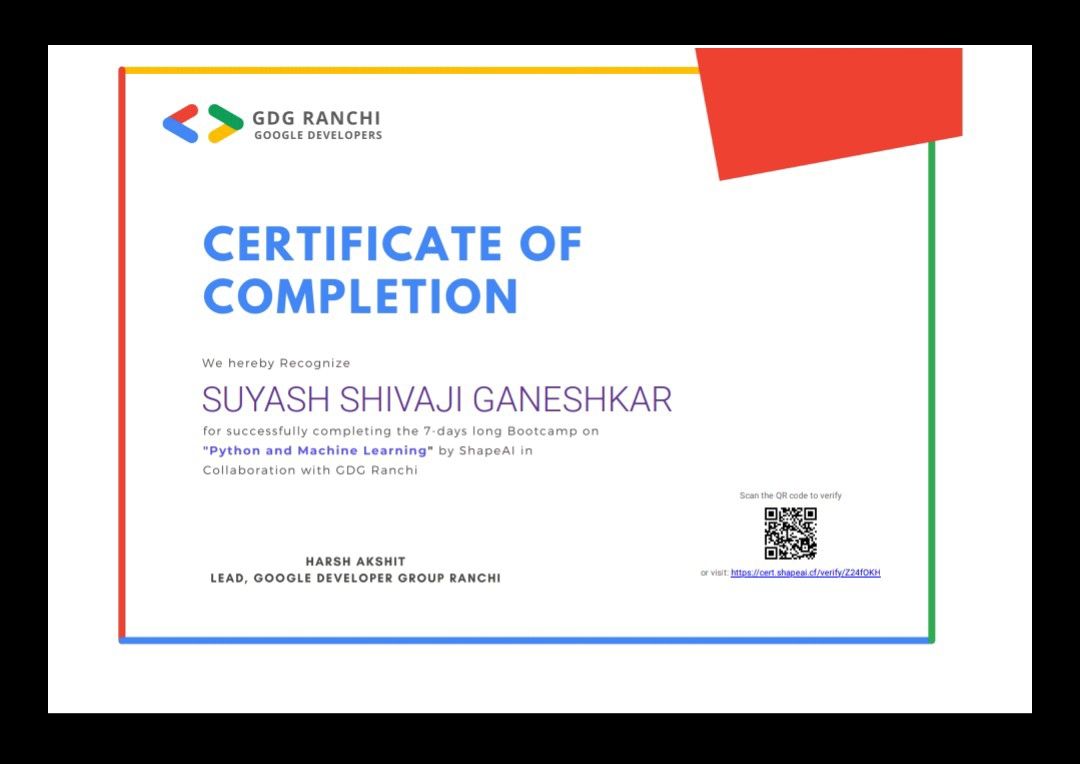 Suyash Ganeshkar on LinkedIn: #machinelearning #python Suyash Ganeshkar on LinkedIn: #machinelearning #python