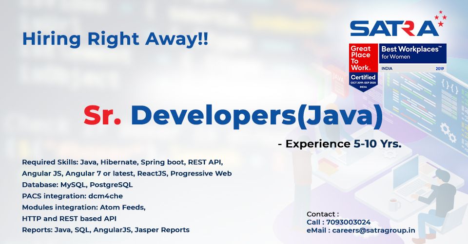 SATRA Services and Solutions Private Limited on LinkedIn: #java # ... SATRA Services and Solutions Private Limited on LinkedIn: #java # ...