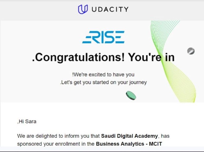 Sara Hamdi on LinkedIn: #udacity #sda #rise #businessanalytics Sara Hamdi on LinkedIn: #udacity #sda #rise #businessanalytics
