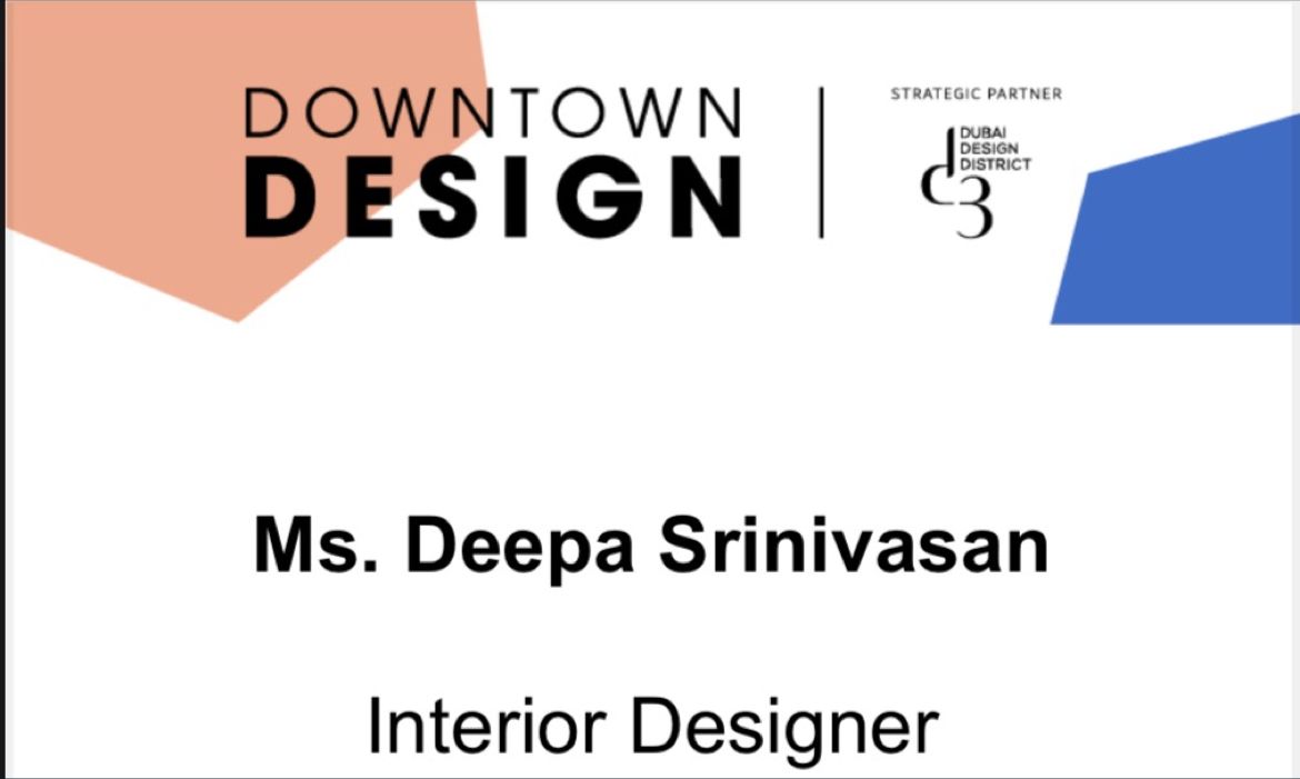 Deepa Srinivasan en LinkedIn: #design #dubai #downtowndubai # ... Deepa Srinivasan en LinkedIn: #design #dubai #downtowndubai # ...