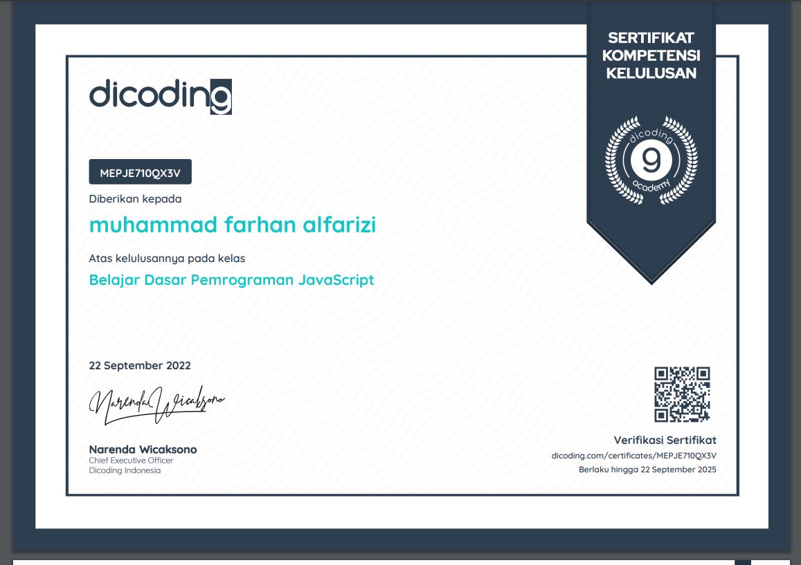 muhammad farhan alfarizi on LinkedIn: #javascript muhammad farhan alfarizi on LinkedIn: #javascript