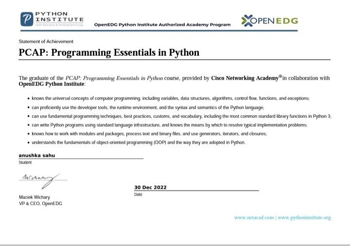 Anushka Sahu on LinkedIn: #cisco #programming Anushka Sahu on LinkedIn: #cisco #programming