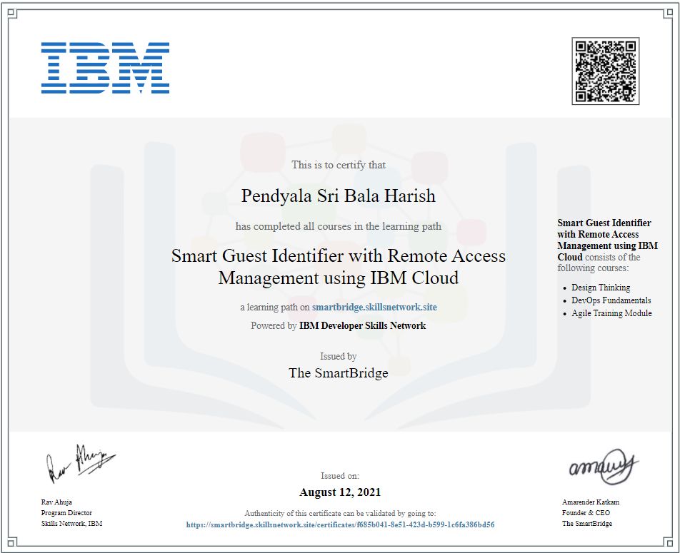 Sri Bala Harish Pendyala on LinkedIn: #smartinternz #thesmartbridge # ... Sri Bala Harish Pendyala on LinkedIn: #smartinternz #thesmartbridge # ...