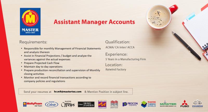 Master Group of Industries on LinkedIn: #assistantmanager #accounts # ... Master Group of Industries on LinkedIn: #assistantmanager #accounts # ...