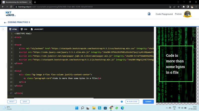 Penugonda Pranav on LinkedIn: #coding #codinglife #html #css #bootstrap ... Penugonda Pranav on LinkedIn: #coding #codinglife #html #css #bootstrap ...