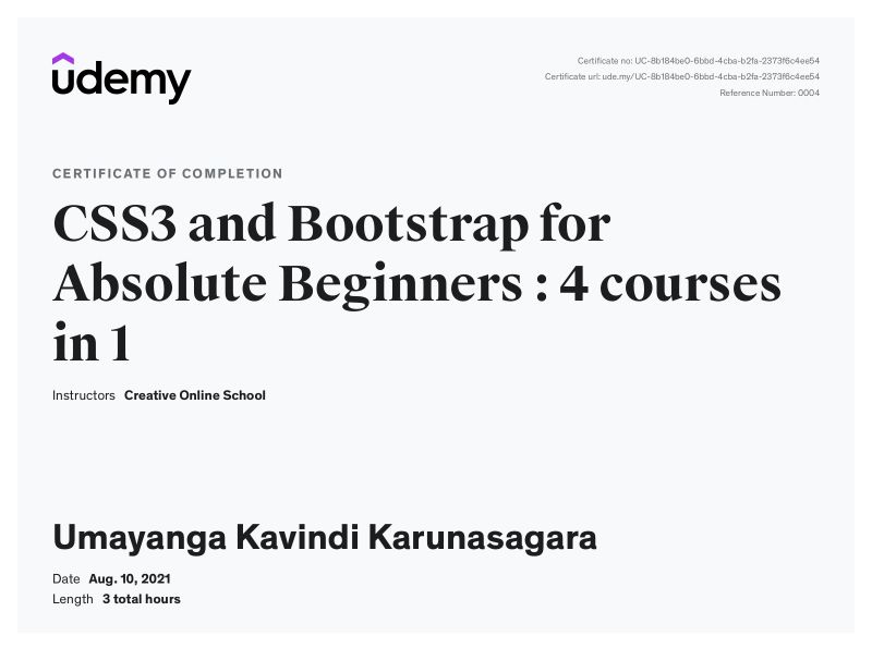 Umayanga Kavindi on LinkedIn: #udemy #css #bootstrap Umayanga Kavindi on LinkedIn: #udemy #css #bootstrap