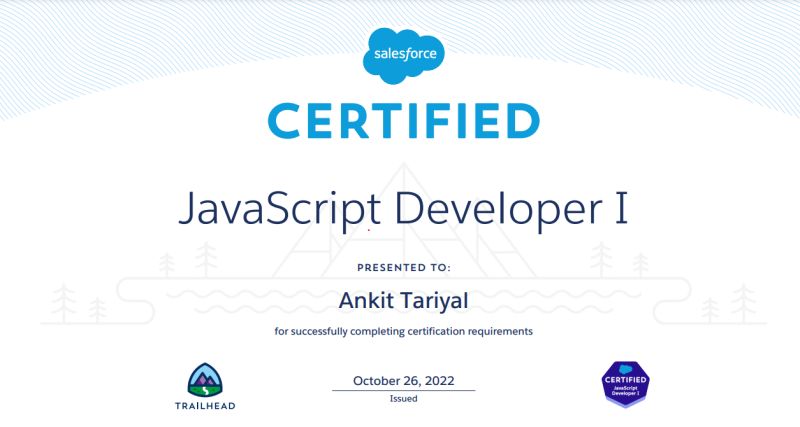 Ankit Tariyal on LinkedIn: #javascript #developer #salesforce Ankit Tariyal on LinkedIn: #javascript #developer #salesforce