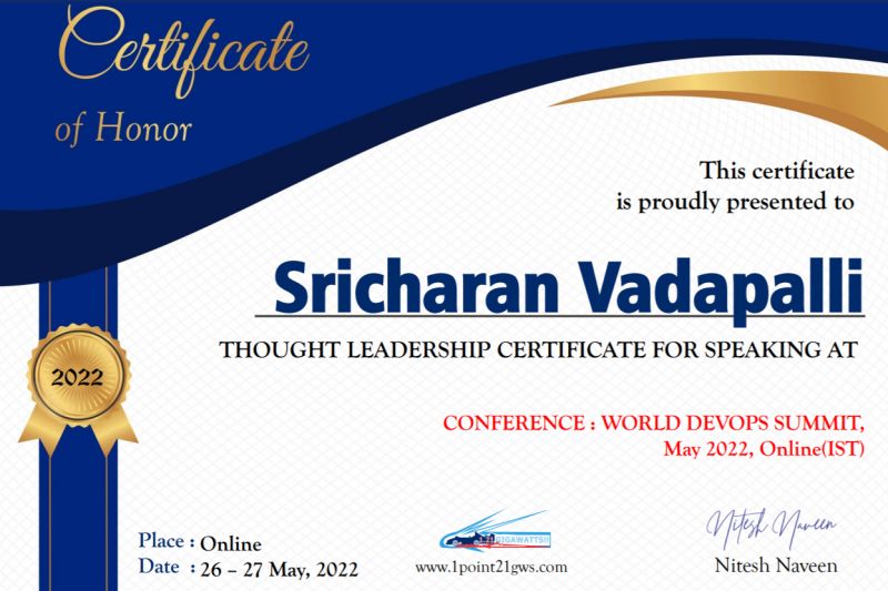 Sricharan Vadapalli posted on LinkedIn Sricharan Vadapalli posted on LinkedIn