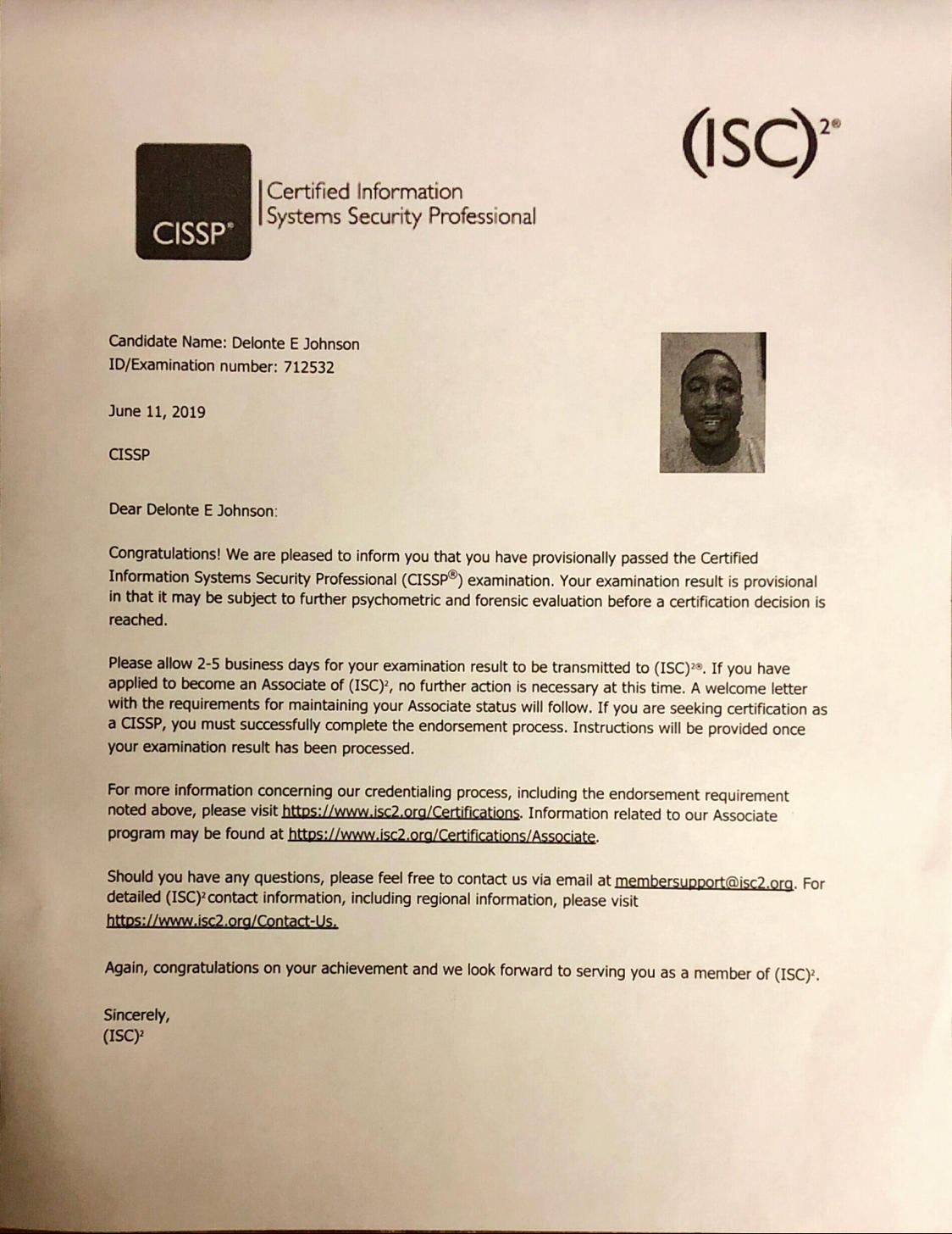 Delonte Johnson on LinkedIn: Passed CISSP! Months of studying, 1000s of ... Delonte Johnson on LinkedIn: Passed CISSP! Months of studying, 1000s of ...