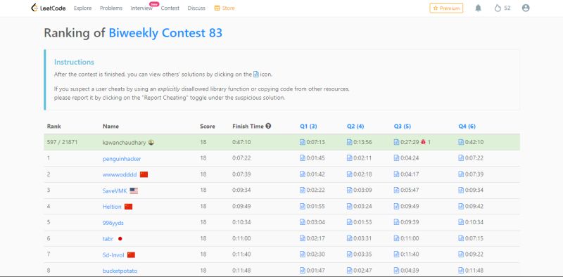Kawan Singh on LinkedIn: #dsa #coding #leetcode #contest #biweekly # ... Kawan Singh on LinkedIn: #dsa #coding #leetcode #contest #biweekly # ...