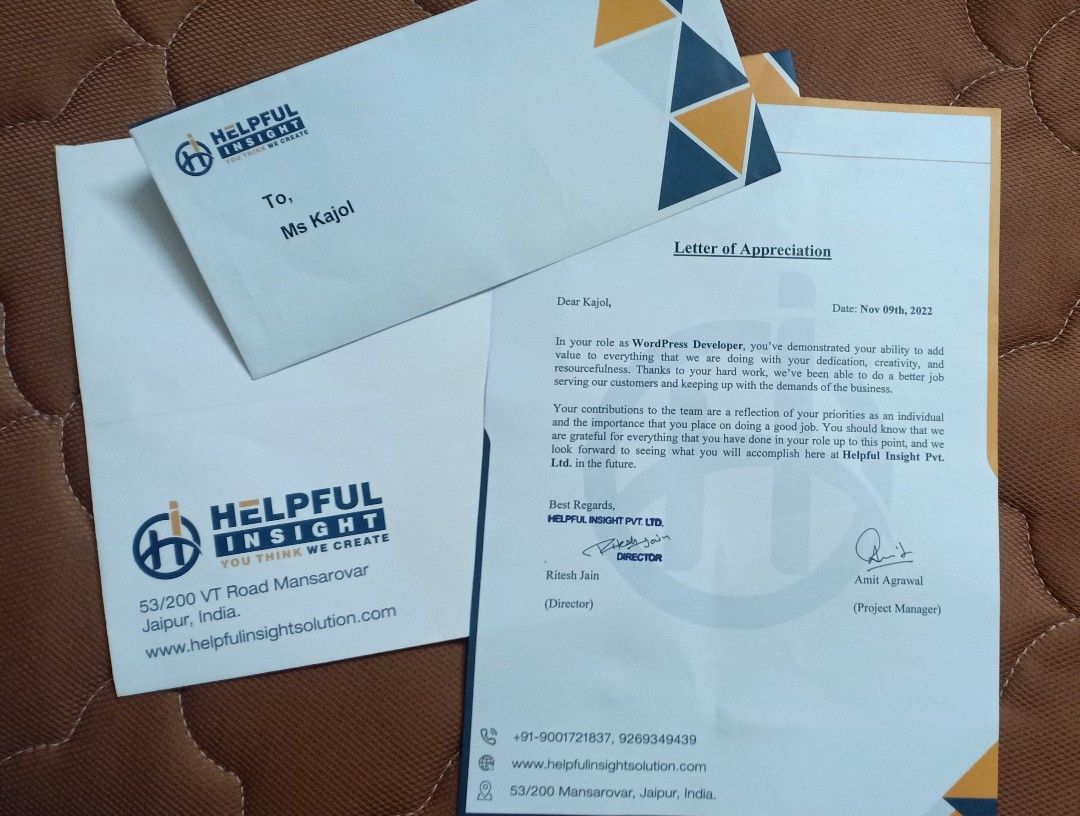 Kajol Rathore on LinkedIn: Thank you Helpful Insight Private Limited ... Kajol Rathore on LinkedIn: Thank you Helpful Insight Private Limited ...