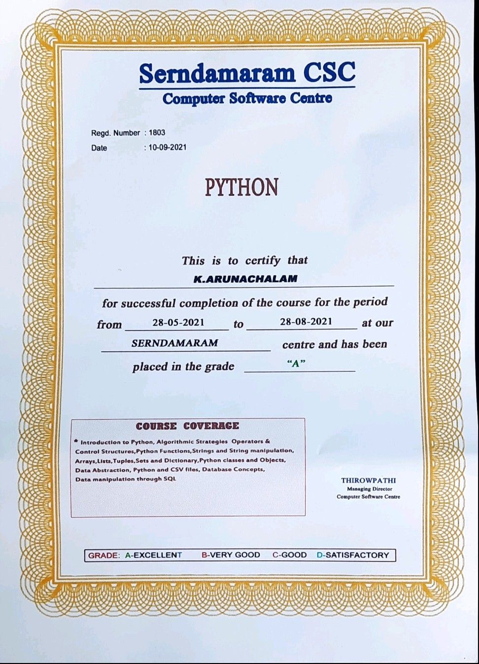 Arunachalam K on LinkedIn: #python #pythonprogramming #pythondeveloper ... Arunachalam K on LinkedIn: #python #pythonprogramming #pythondeveloper ...