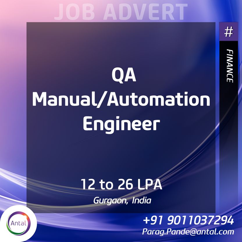Antal International on LinkedIn: Job - QA Automation Engineer Antal International on LinkedIn: Job - QA Automation Engineer