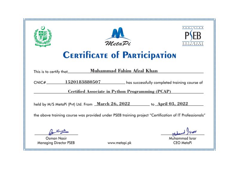 Muhammad Fahim Afzal on LinkedIn: #pcap #python #openedg #pythoninstitute Muhammad Fahim Afzal on LinkedIn: #pcap #python #openedg #pythoninstitute