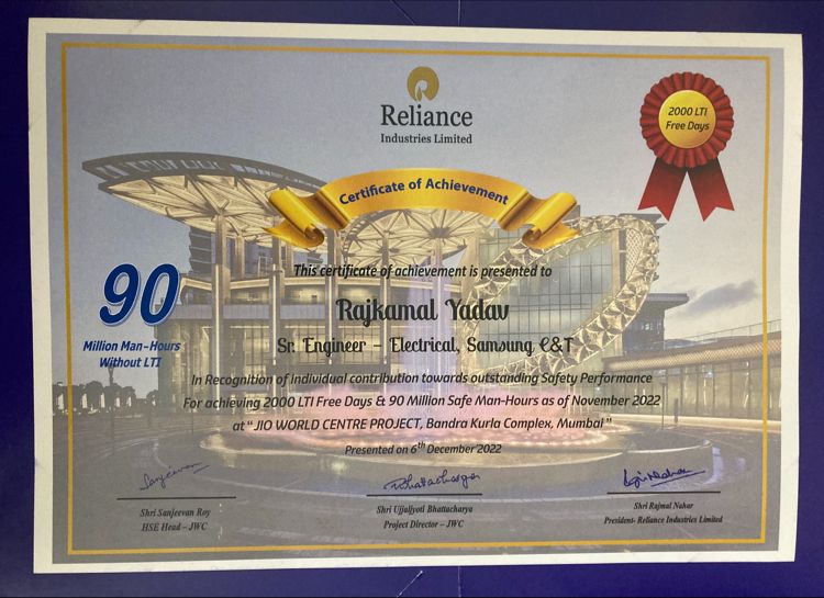 Rajkamal Yadav on LinkedIn: Achievement certificate - for 90 million ... Rajkamal Yadav on LinkedIn: Achievement certificate - for 90 million ...