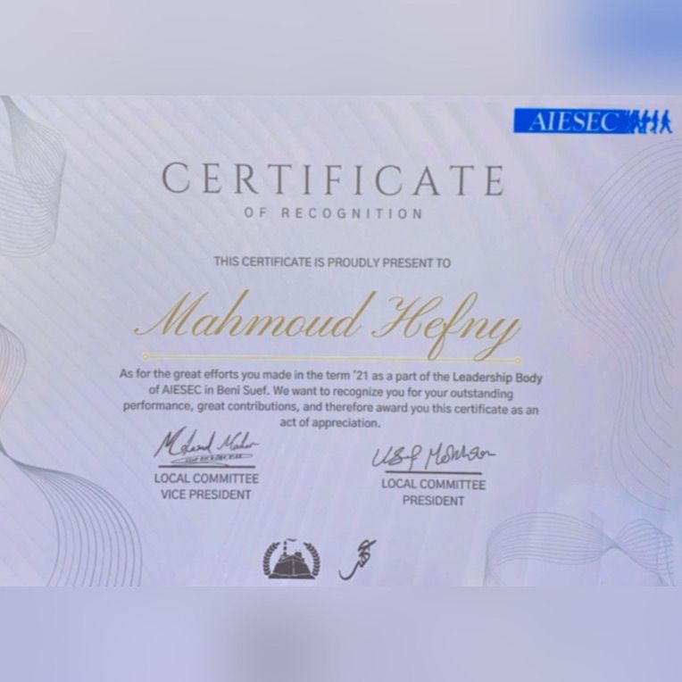 Mahmoud Mohamed Hefny on LinkedIn: AIESEC ♥️ Mahmoud Mohamed Hefny on LinkedIn: AIESEC ♥️