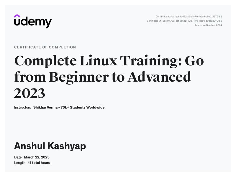 Anshul Kashyap on LinkedIn: #learning #linux #skills Anshul Kashyap on LinkedIn: #learning #linux #skills