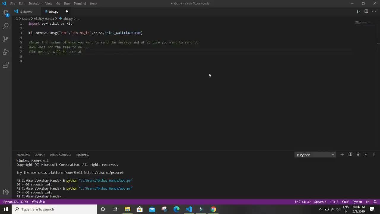 Akshay Handa on LinkedIn: #pywhatkit #python #programming #pywhatkit Akshay Handa on LinkedIn: #pywhatkit #python #programming #pywhatkit