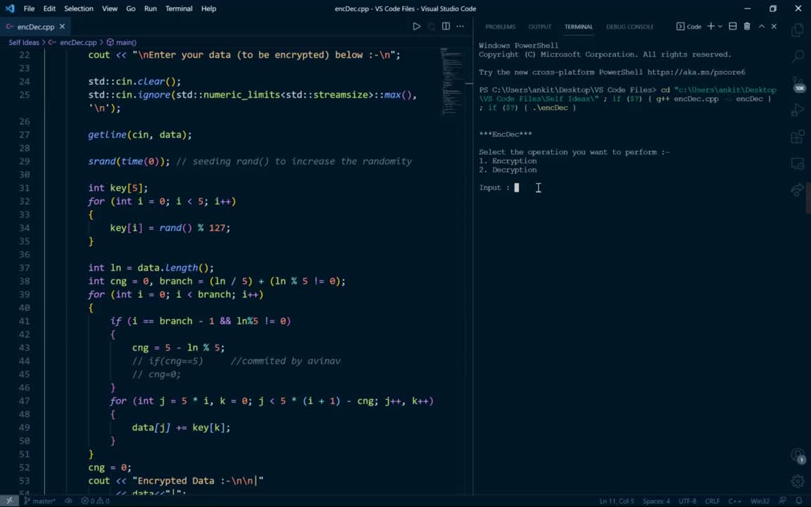 Ankit Kumar on LinkedIn: #cplusplus #encryption #decryption # ... Ankit Kumar on LinkedIn: #cplusplus #encryption #decryption # ...