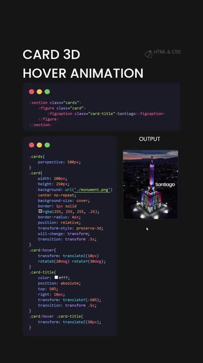 Julian Velez on LinkedIn: Card 3D using html and css Julian Velez on LinkedIn: Card 3D using html and css