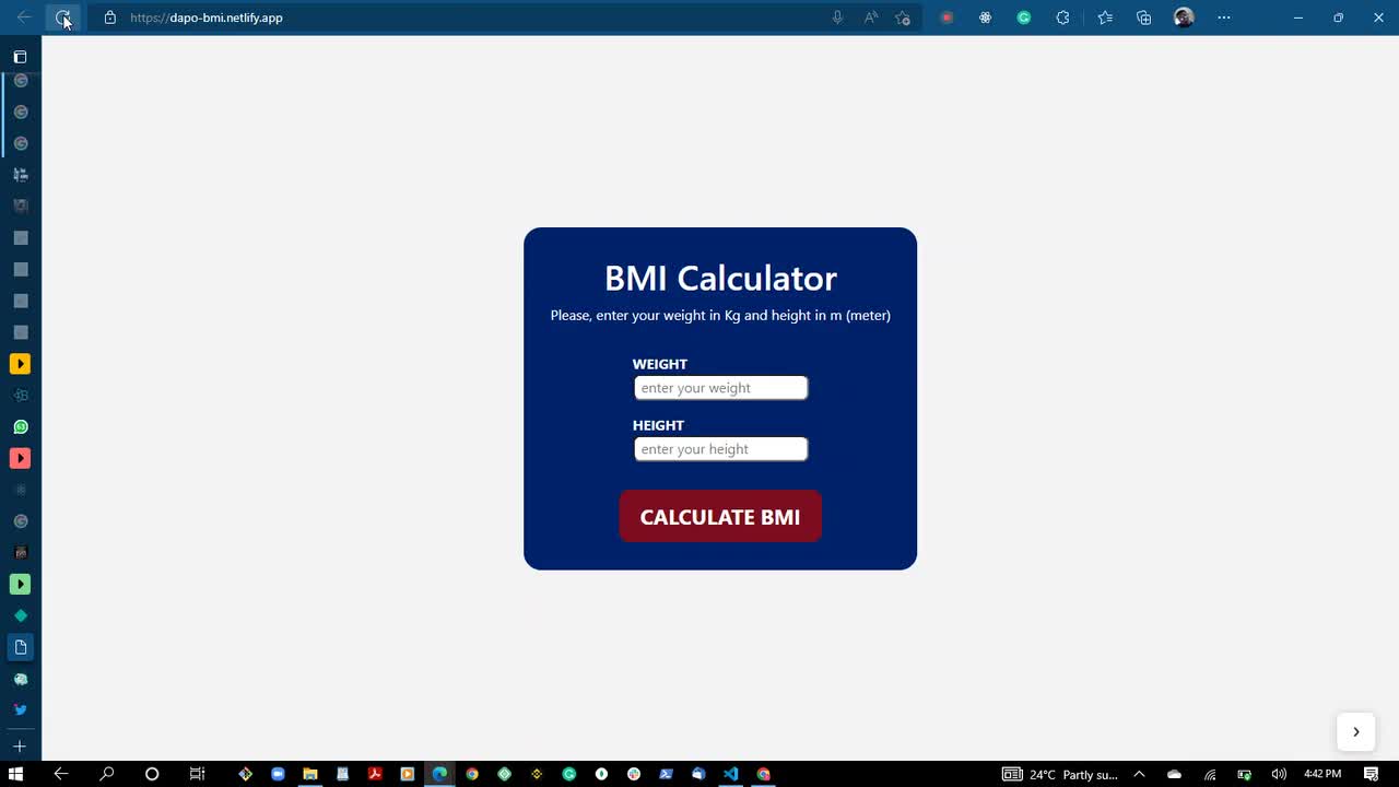 Sunday Dapo Obembe on LinkedIn: #bmicalculator #html #css #bootstrap # ... Sunday Dapo Obembe on LinkedIn: #bmicalculator #html #css #bootstrap # ...