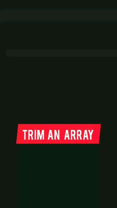 Kefah Rajha on LinkedIn: Trim an array.. Easy way, 👍 Kefah Rajha on LinkedIn: Trim an array.. Easy way, 👍