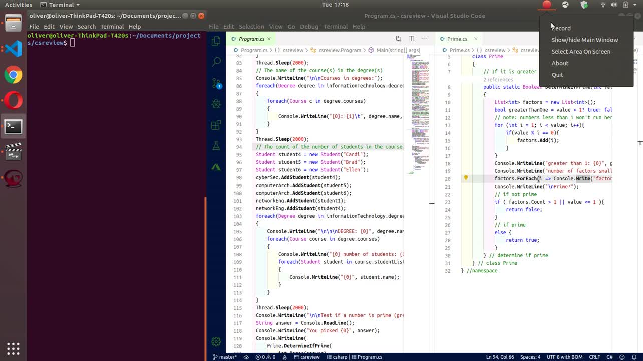 Oliver Fu on LinkedIn: Practicing static modifiers, objects, and prime ... Oliver Fu on LinkedIn: Practicing static modifiers, objects, and prime ...