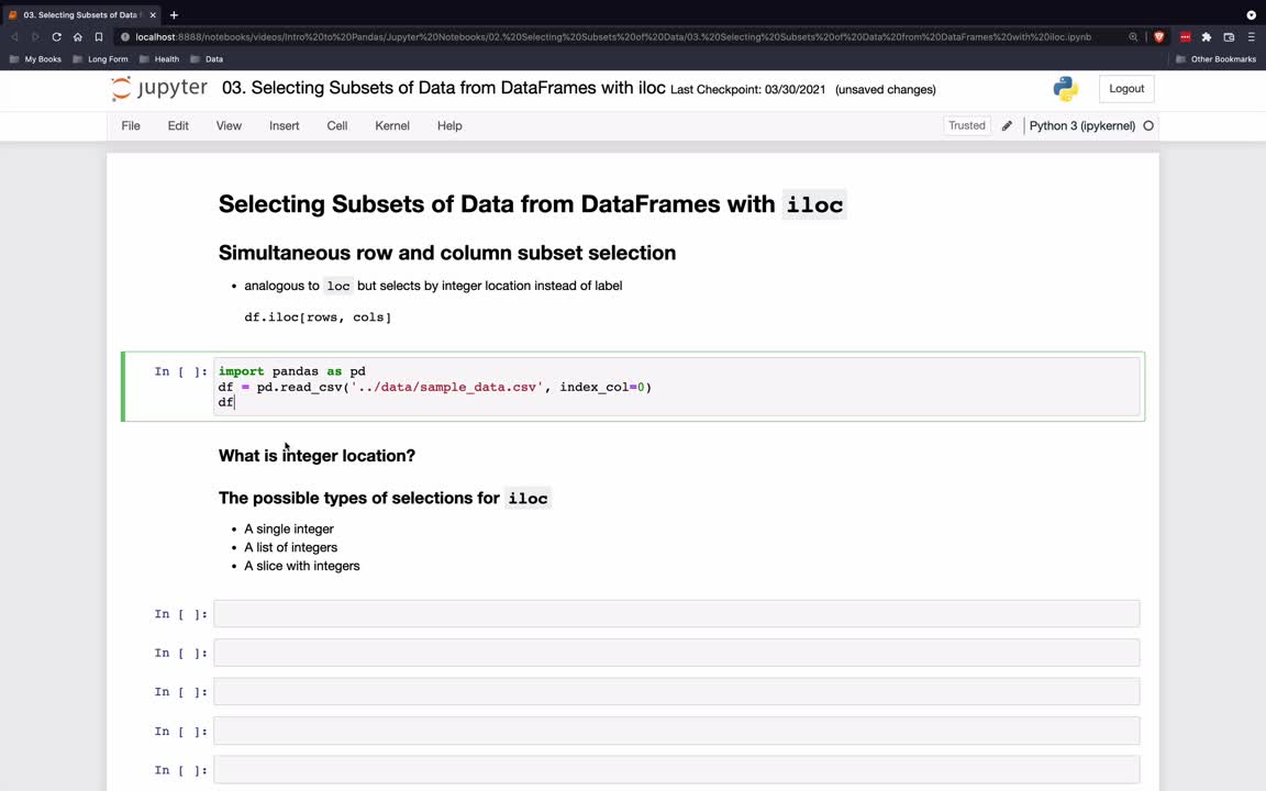 Teddy Petrou on LinkedIn: Selecting Subsets of Data in Pandas with iloc ... Teddy Petrou on LinkedIn: Selecting Subsets of Data in Pandas with iloc ...