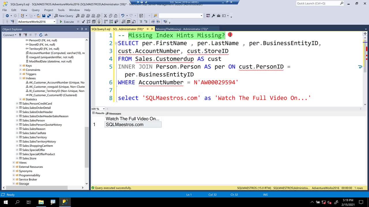 SQLMaestros on LinkedIn: #sqlserver #sql #tsql #azuresql SQLMaestros on LinkedIn: #sqlserver #sql #tsql #azuresql