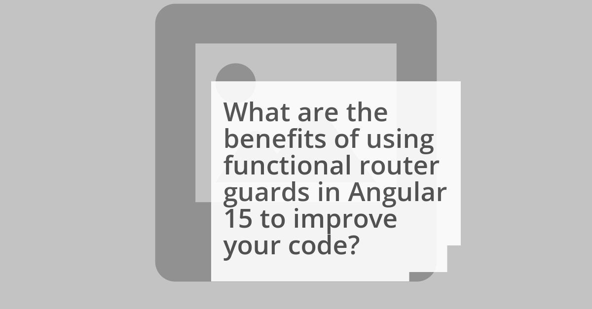 Angular Jobs on LinkedIn: Functional router guards in Angular 15 open ... Angular Jobs on LinkedIn: Functional router guards in Angular 15 open ...
