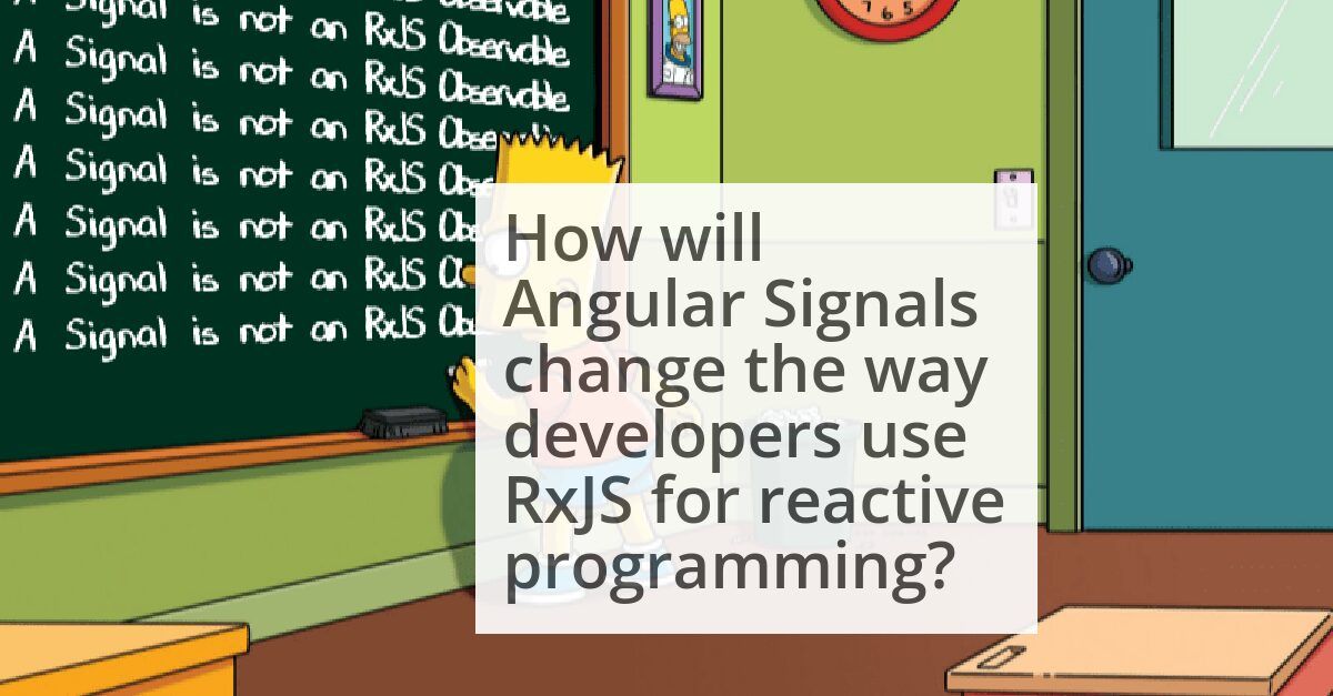 Angular Jobs on LinkedIn: Signals In Angular — Is RxJS Doomed? Angular Jobs on LinkedIn: Signals In Angular — Is RxJS Doomed?