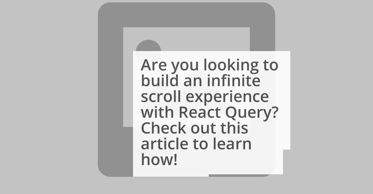 React Jobs on LinkedIn: How to implement infinite scroll using React Query? React Jobs on LinkedIn: How to implement infinite scroll using React Query?