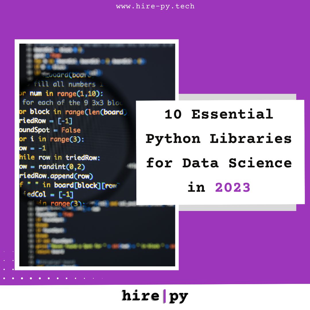 hire|py on LinkedIn: #pythonlibraries #python #datascience hire|py on LinkedIn: #pythonlibraries #python #datascience