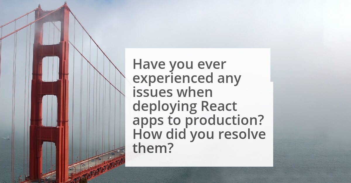 React Jobs on LinkedIn: Deploying a React app to production React Jobs on LinkedIn: Deploying a React app to production