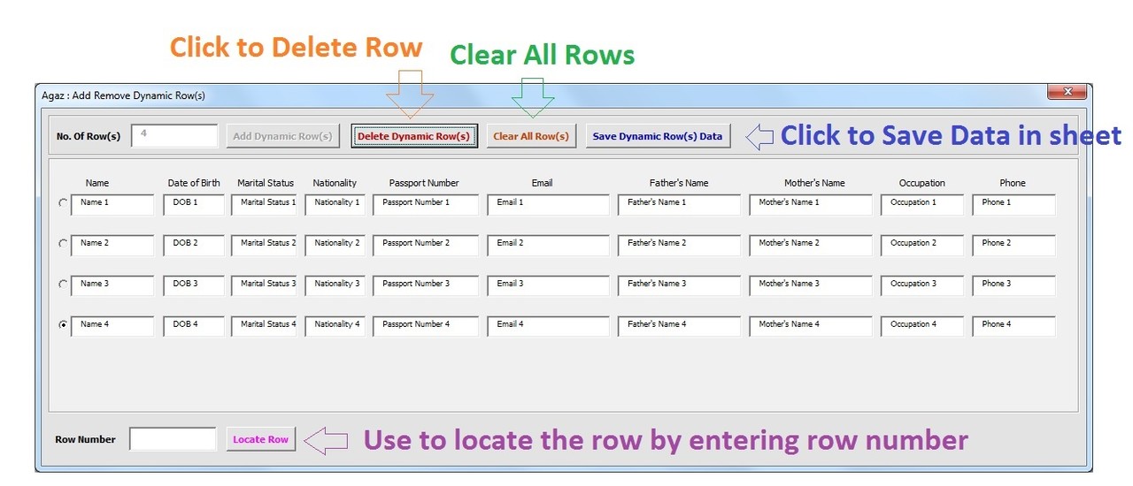 Dynamic Row in Visual Basic Applications Excel Dynamic Row in Visual Basic Applications Excel
