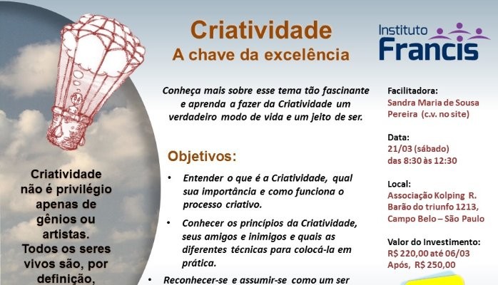 Workshop de Criatividade no Instituto Francis Workshop de Criatividade no Instituto Francis