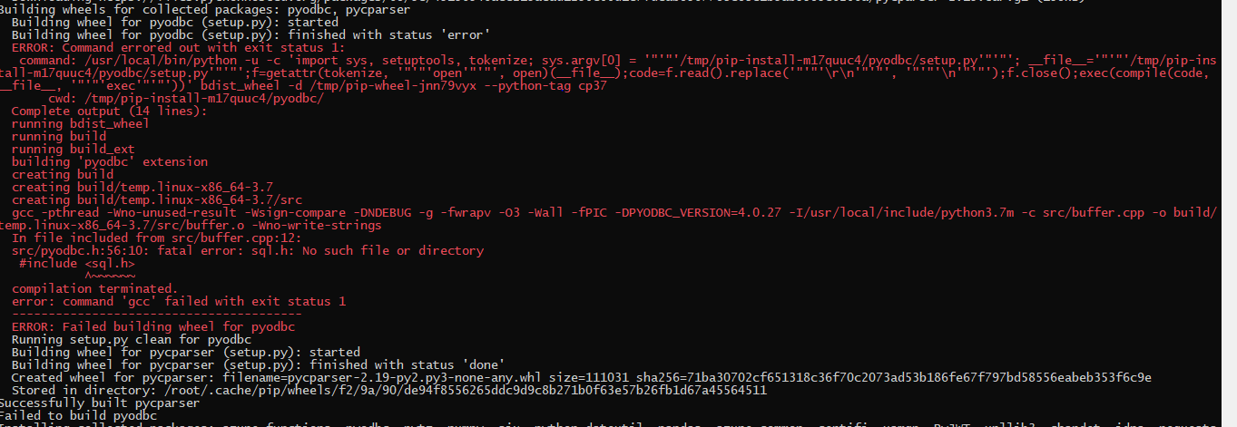 pyodbc error in Docker with Python Environment pyodbc error in Docker with Python Environment