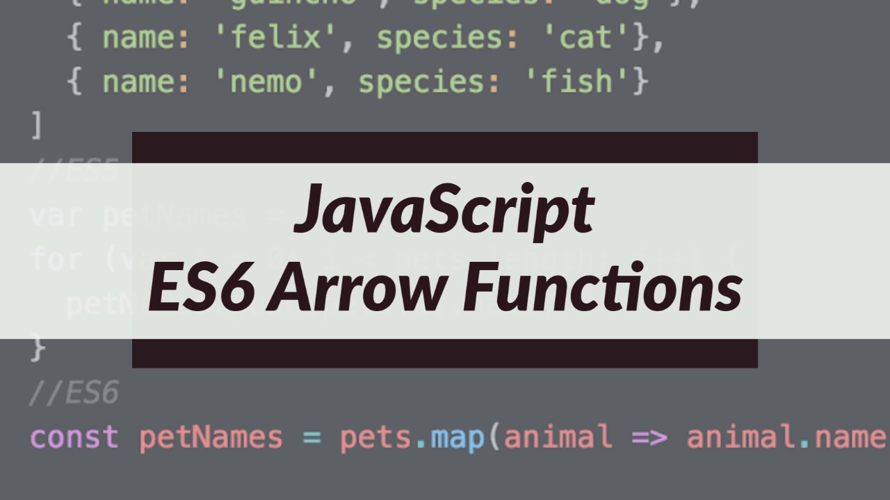 Introduction to JavaScript Arrow Functions Introduction to JavaScript Arrow Functions