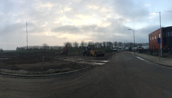 Aanleg van de uitbreiding in volle gang Aanleg van de uitbreiding in volle gang